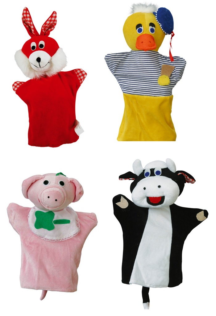Handpuppen 4er-Set Tiere | k2-verlag.at