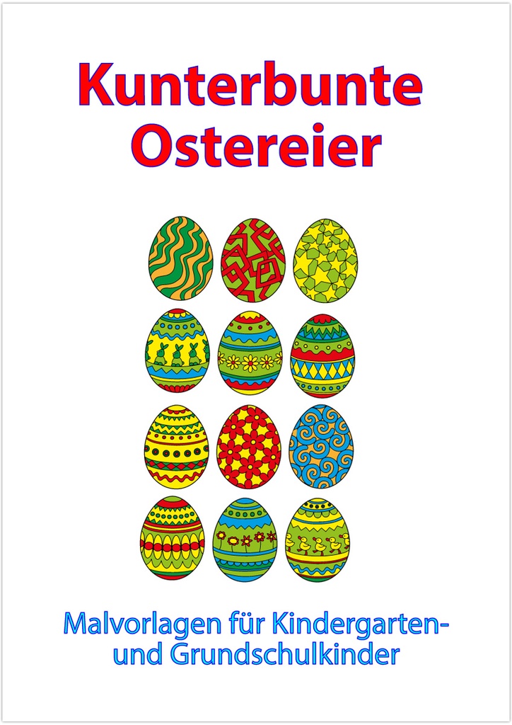 Kunterbunte Ostereier - Malvorlagen PDF | k2-verlag.at