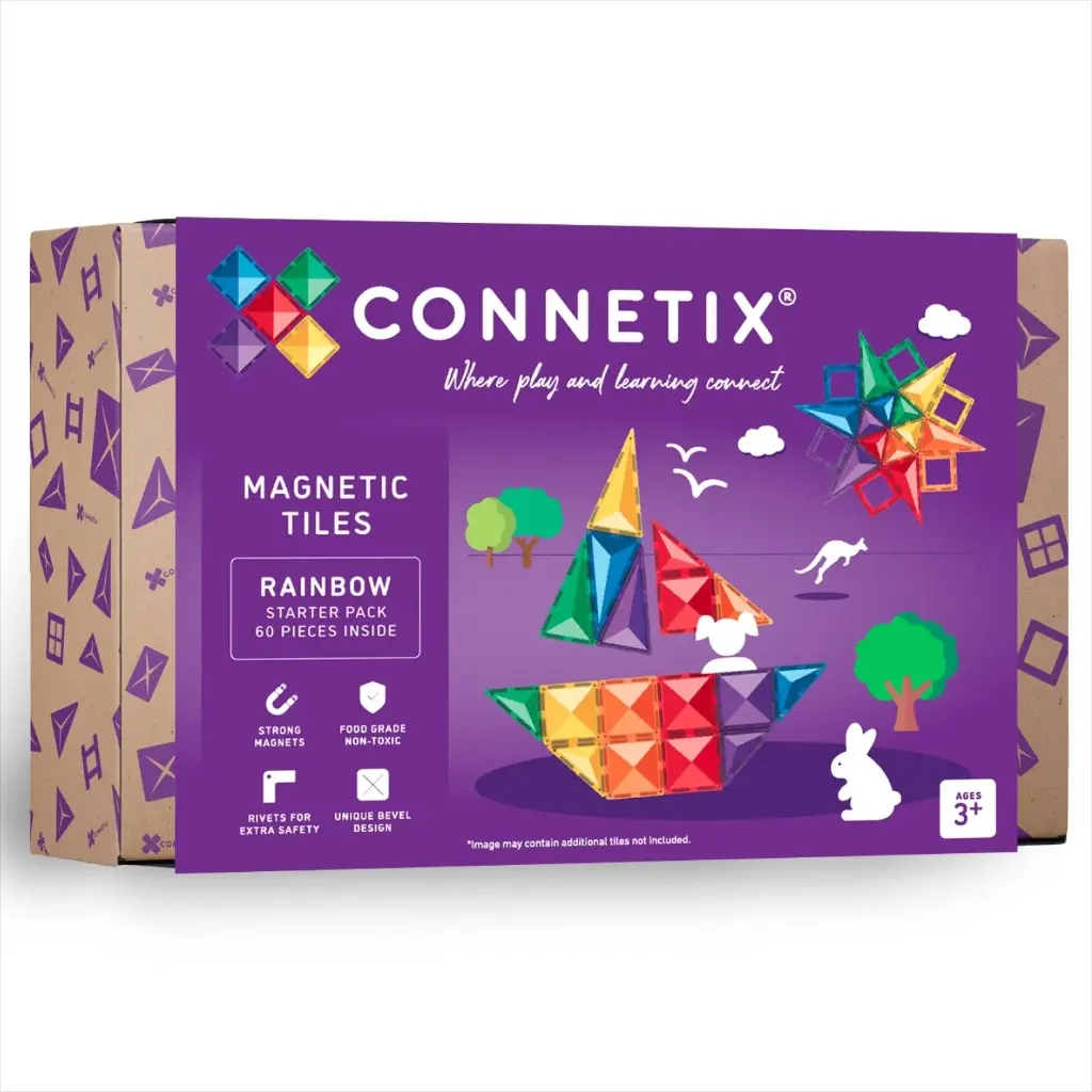 Connetix Magnetbausteine Rainbow Starter Pack - 60 Teile | k2-verlag.at